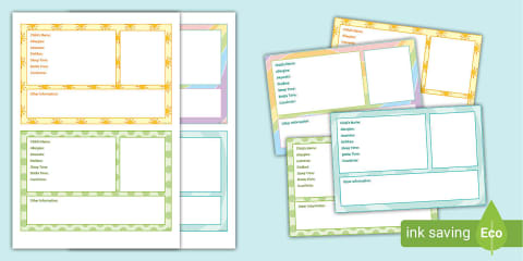 Blank Daily Work Pad Timetable