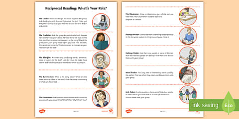 Reading Group Activities Role Cards