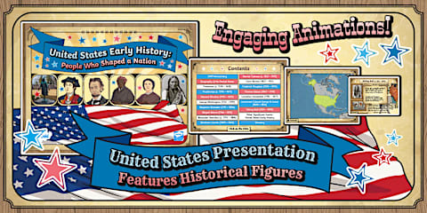 United States Early History: People Who Shaped a Nation Display Timeline