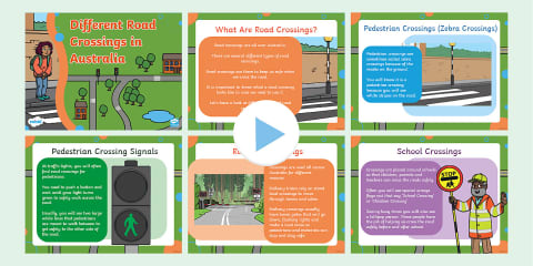 Crossing the Road Safely Colouring Sheets
