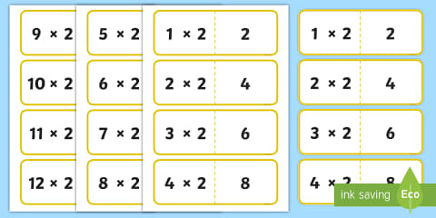 2 Times Table Flashcards