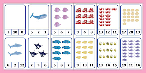 Under the Sea Counting Worksheet