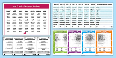 Circus-Themed KS2 Spellings Word Mats