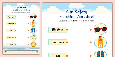 Sun Safety Colouring Sheets