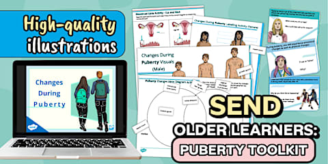 Year 7 - Year 10 Science Puberty Changes Worksheet