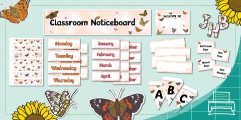 Butterfly-Themed Classroom Display Pack