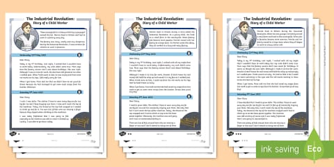 UKS2 Industrial Revolution Reading Comprehension Activity