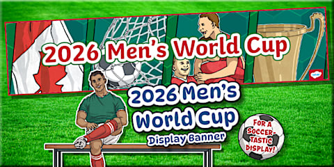 2026 Men's World Cup Players Colouring Bookmarks