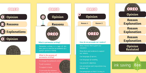 OREO Persuasive Writing Model Poster | Learning Materials