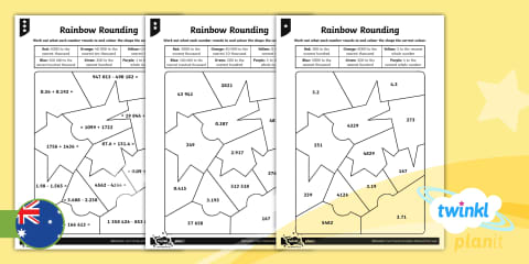 Rounding to the Nearest 10, 100 or 1000 Activity Sheet - KS2