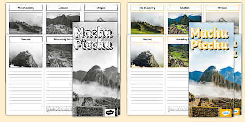 Describe Machu Picchu Worksheet