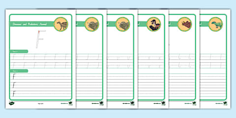 Dinosaur-Themed Fun Handwriting Booklet (Ages 5 - 7)