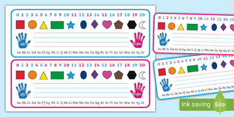 Number, Shape and Alphabet Strips