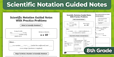 Scientific Notation Worksheet