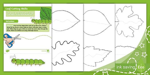Hedgehog Scissor Cutting Skills Worksheet