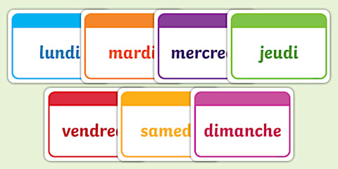 Months of the Year Word Cards French