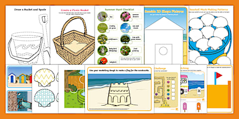 Summer Occupational Therapy Activities: Cotton Swab Art Fine Motor Sheets