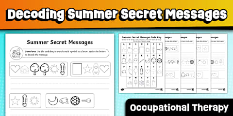 Addition and Subtraction Summer Secret Message Worksheet