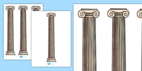 Ancient Greece Column Display Posters