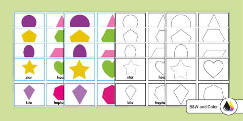 2D Shapes Trace the Road Activity Mats