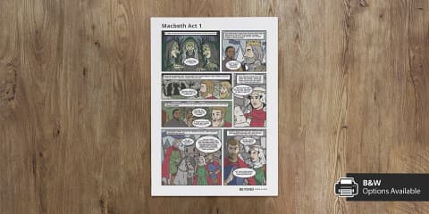 Macbeth Graphic Plot Comic Strip Act 5