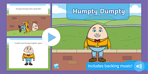 Humpty Dumpty Stick Puppets