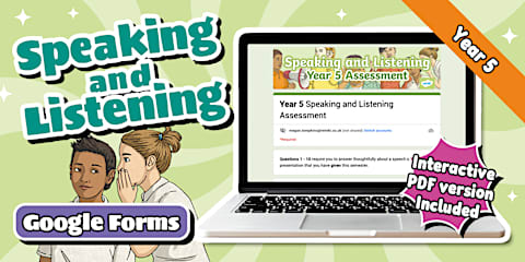 Year 6 Speaking and Listening Assessment Digital Form