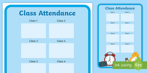 Who's Here Today? Attendance Chart