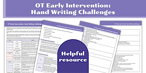 OT: Handwriting Checklist Screening Tool