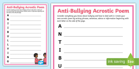 Helping Hand Anti-Bullying Worksheet