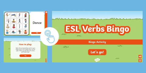 ESL Simple Verbs Guess The Picture Game [Kids, A1]