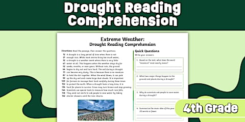 Fourth Grade Extreme Weather: Tornado 60-Second Reading Passage and ...
