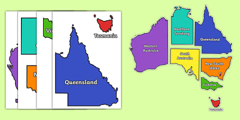 Build Australia Capital Cities and States Jigsaw Puzzle Map