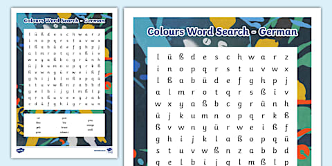 Sorting By Colours - German Activity Sheet