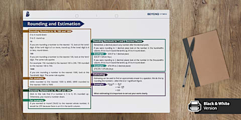 Estimating Subtraction Sum Solutions by Rounding Off Activity Sheet