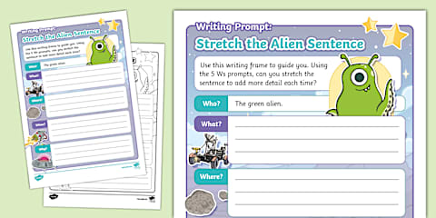 Alien Simile Poem Template