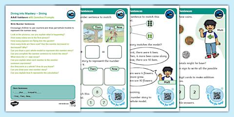 Year 1 Diving into Mastery: Step 2 Part-Whole Model Activity Cards
