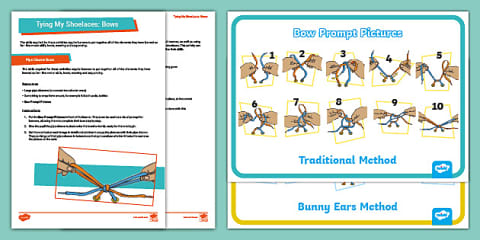 Occupational Therapy Shoe Tying Visual Steps, Rhymes, and Practice ...