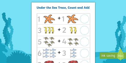 Under the Sea Counting Worksheet