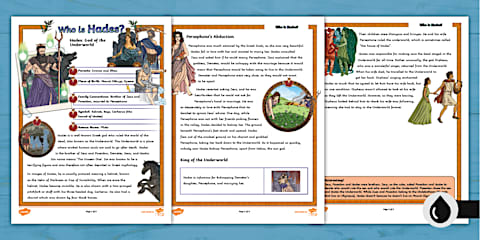 Poseidon Greek God Intermediate Reading Comprehension