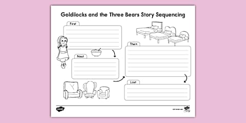 Goldilocks and the Three Bears Simple Sentence Matching Activity