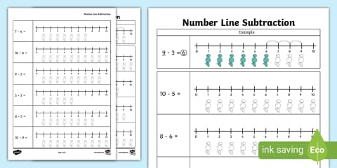 Subtraction with a Number Line Resource Pack