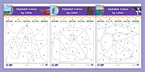 Alphabet Colour by Letter - Lowercase Letters