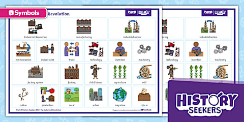 Twinkl Symbols: History Seekers KS2: The Industrial Revolution: Flashcards