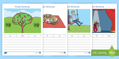 Red, White and Blue Sentences Worksheet | Twinkl Australia