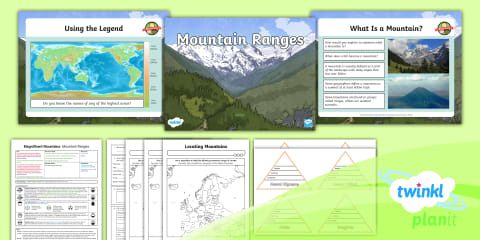 Diagram of a Mountain KS2 Labelling Activity