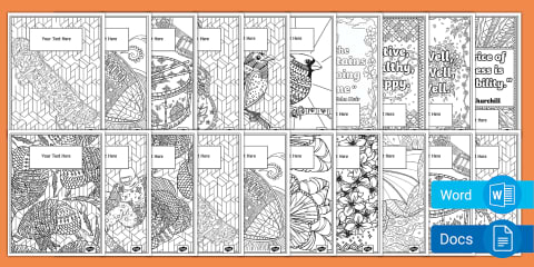 Editable Doodle Portfolio and Binder Covers Word & Google Docs