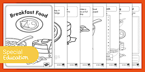 Let's Eat Breakfast! Activity Place Mat for K-2nd Grade