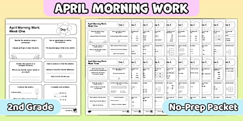 Second Grade February Morning Work Pack