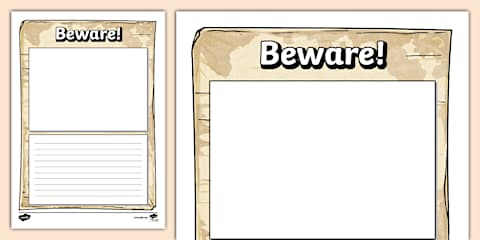 Wanted Poster Template for Kids